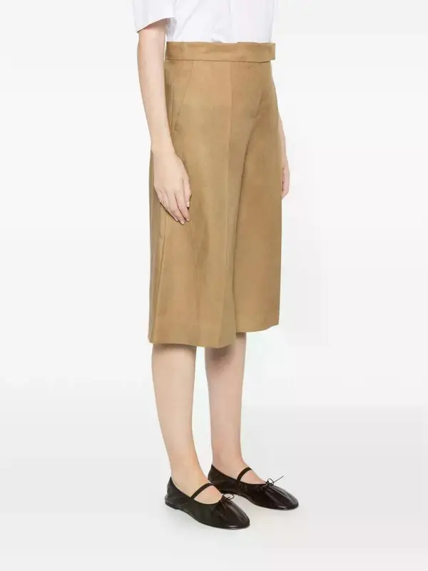 Max Mara High-waisted Pleated Culottes - Neutrals