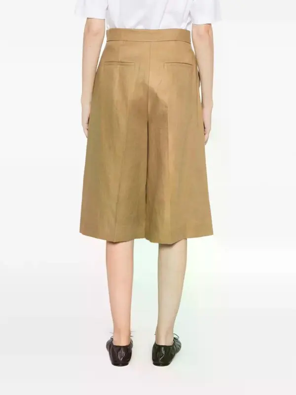 Max Mara High-waisted Pleated Culottes - Neutrals