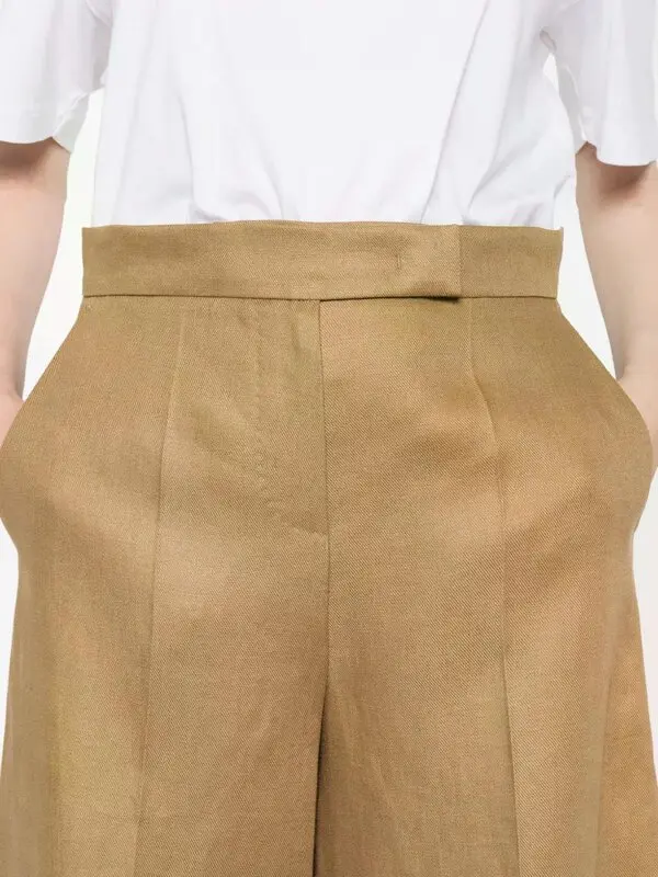 Max Mara High-waisted Pleated Culottes - Neutrals