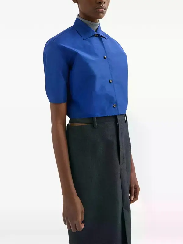 JIL SANDER Cropped Technical Crêpe Shirt