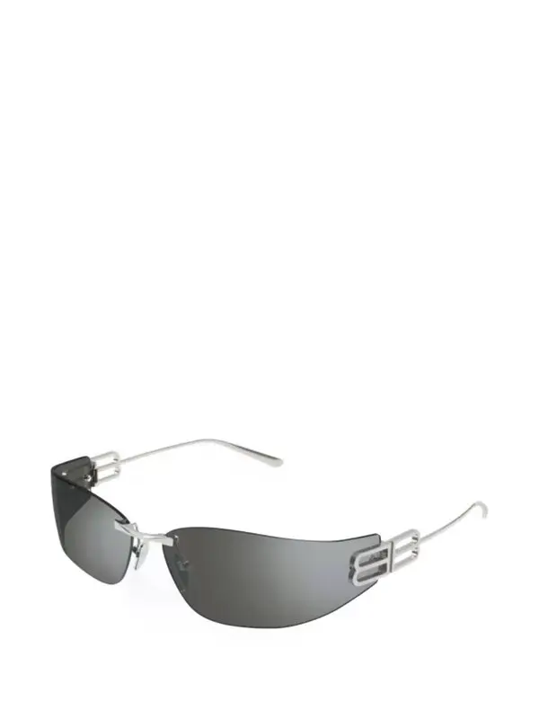 Balenciaga Gossip Rimless Logo Detail Sunglasses