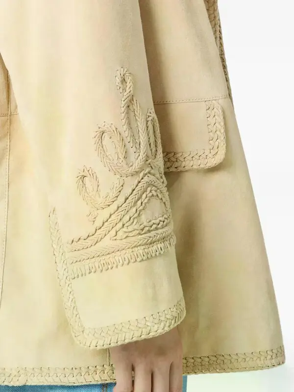 Ermanno Scervino Embroidered Suede Jacket