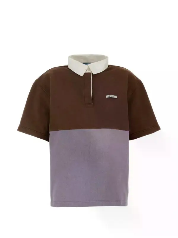 Prada Two-tone Cotton Polo Shirt