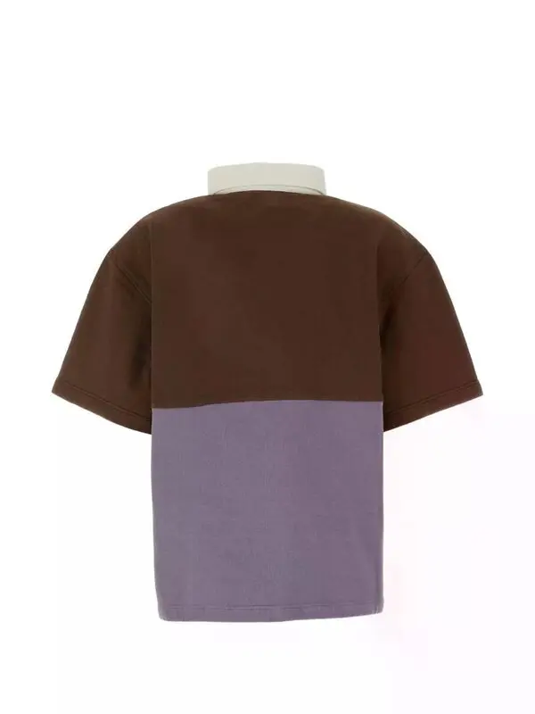 Prada Two-tone Cotton Polo Shirt