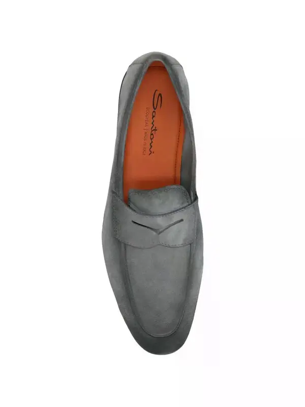 Santoni Penny Strap Loafers - Grey