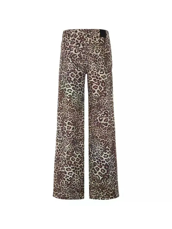 MARCCAIN Animal Print High Waist Wide Leg Trousers
