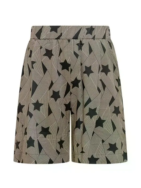 A PAPER KID Star-print Bermuda Shorts - Black