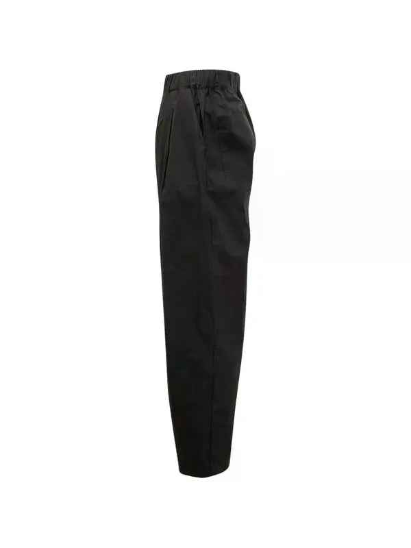 A PAPER KID Logo Patch Cotton Trousers