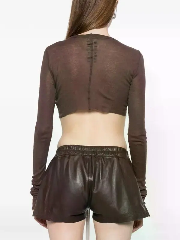 Rick Owens Long Sleeve Cropped Top