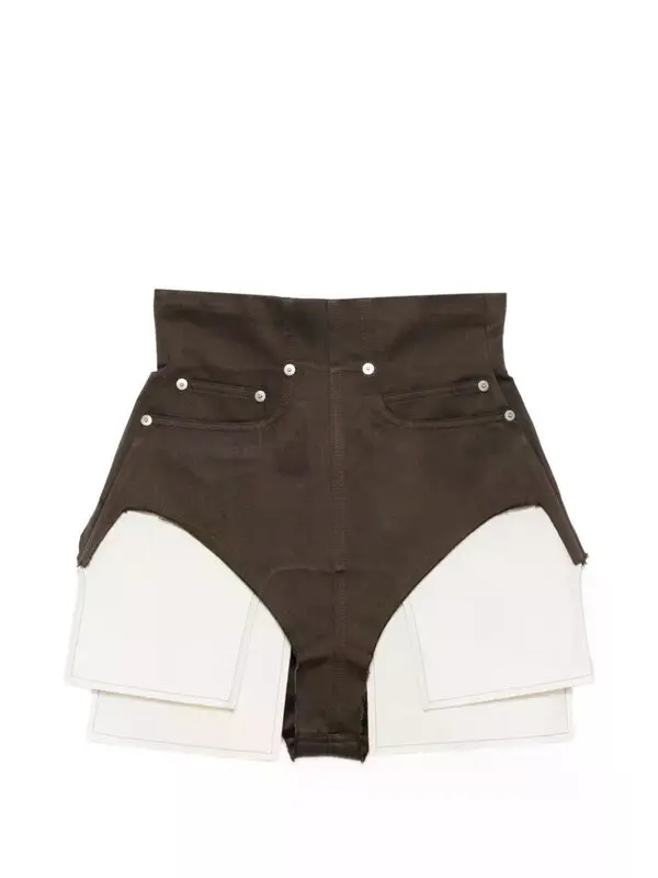 Rick Owens Dirt Cut-off Pocket Shorts - Brown