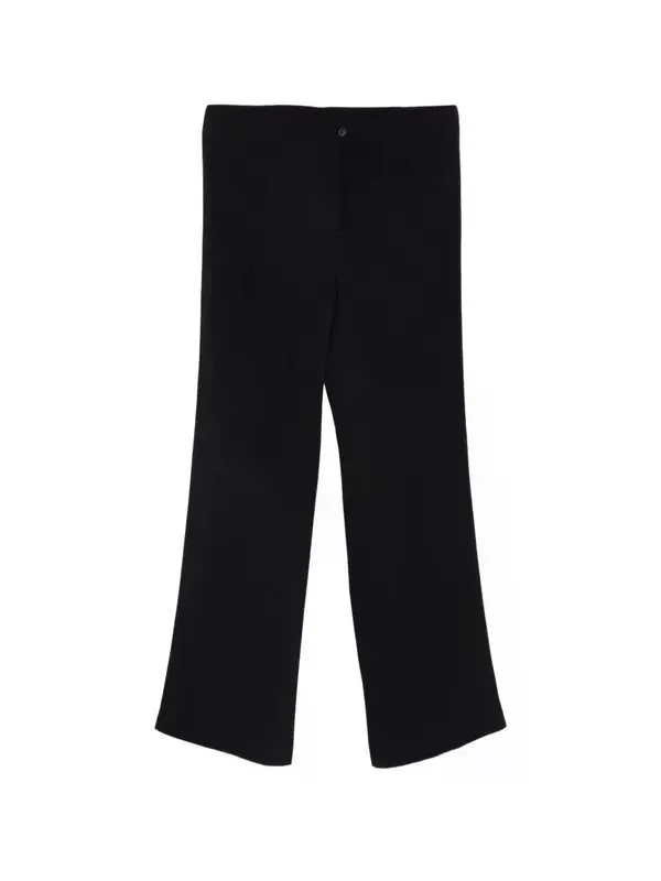 N°21 Tailored Button-fastening Trousers With Seam Detail - Black