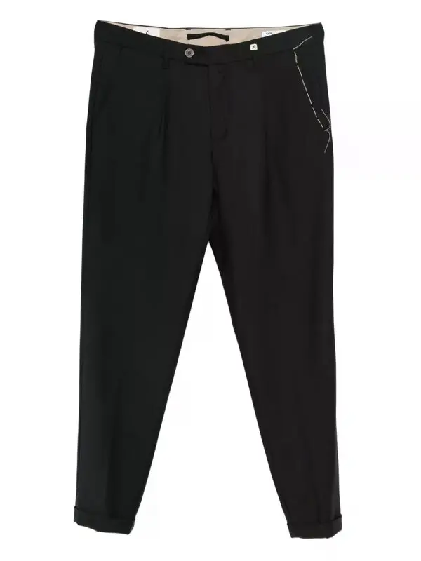 MYTHS Zeus-p Pleated Trousers - Black