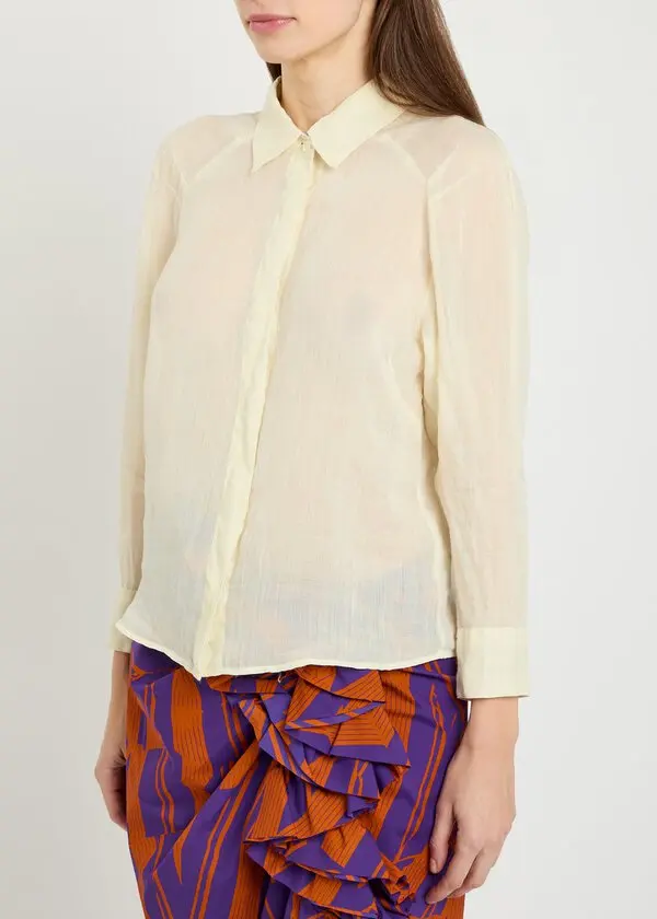 Dries Van Noten Ramie Printed Shirt