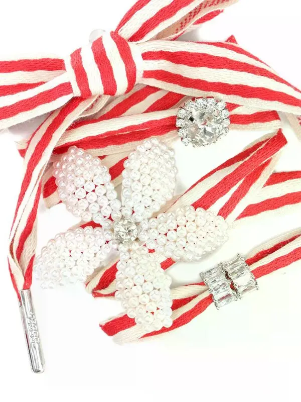 GOLDEN GOOSE Striped Beaded Embellishment Keyring