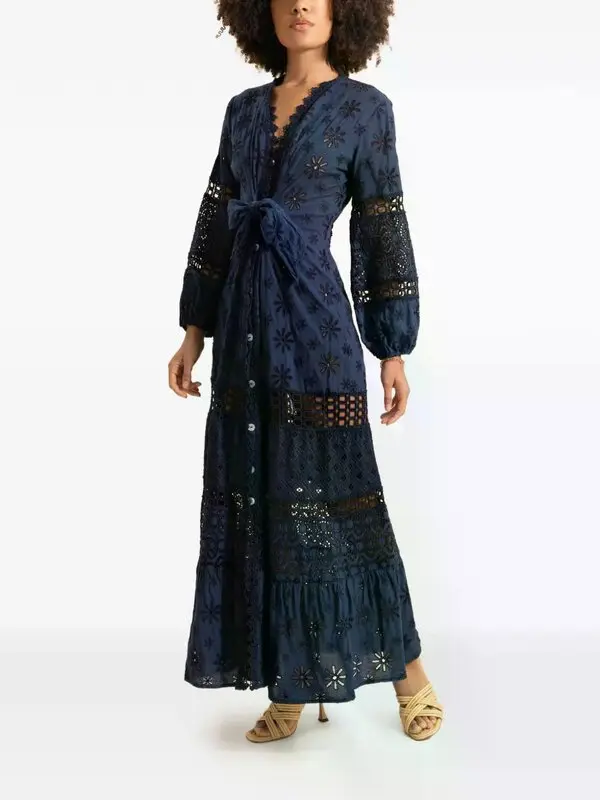 Temptation Positano Floral Print Maxi Dress - Blue