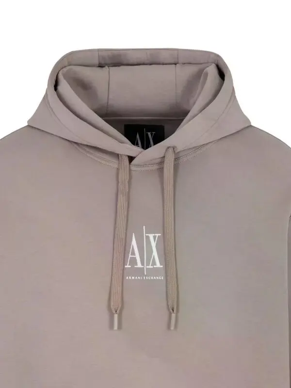 Armani Exchange Logo-detail Hoodie - Brown