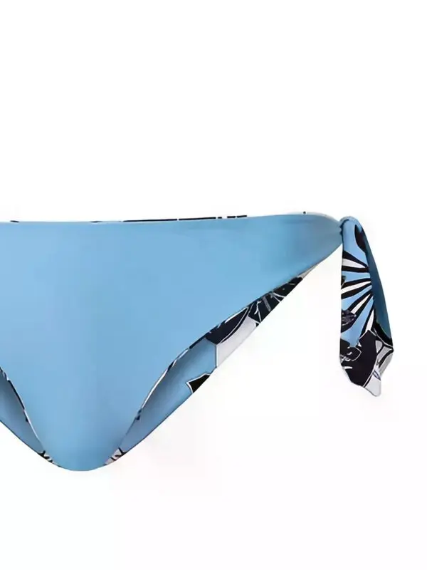 TWINSET Reversible Floral-print Bikini Bottoms - Blue