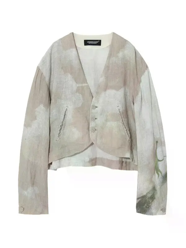 Undercover Graphic-print Linen Jacket
