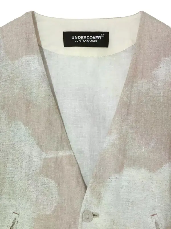 Undercover Graphic-print Linen Jacket