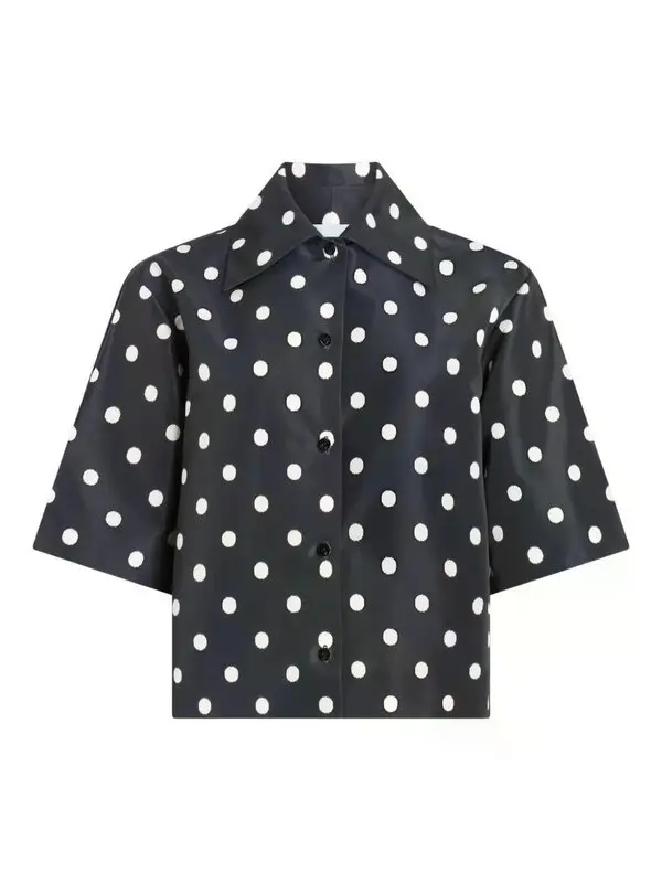 PATOU Polka Dot Short-sleeved Shirt - Black