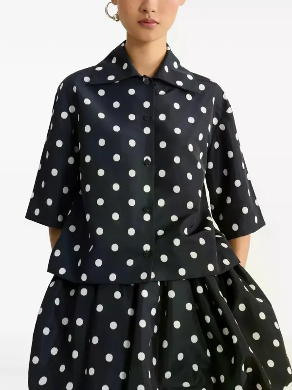 PATOU Polka Dot Short-sleeved Shirt - Black