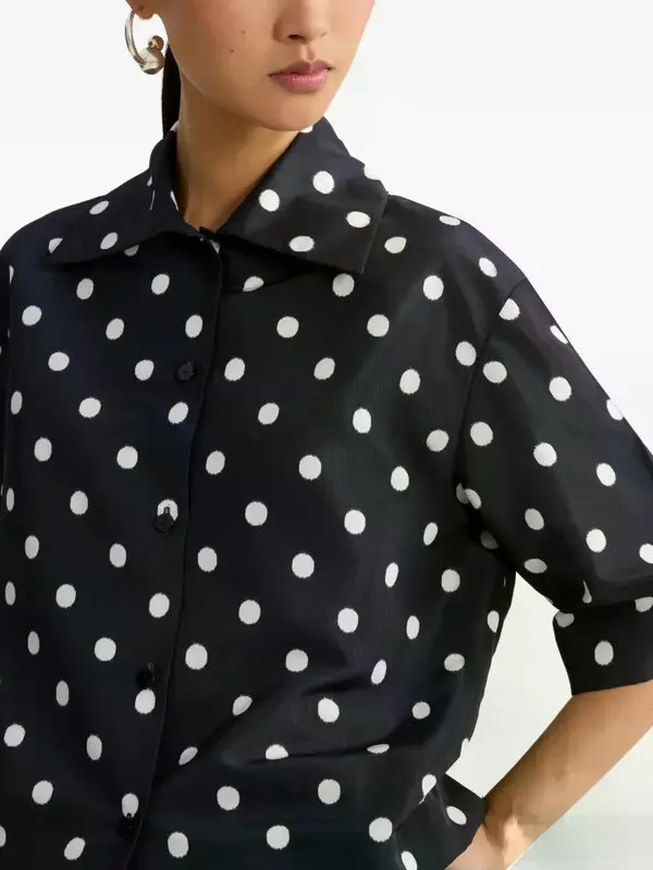 PATOU Polka Dot Short-sleeved Shirt - Black