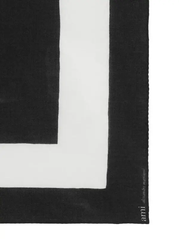AMI Paris De Coeur Printed Scarf