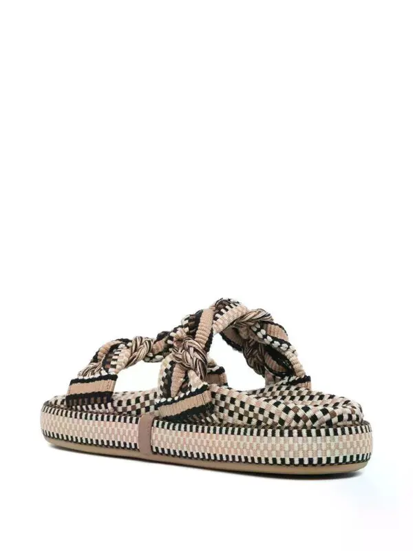 AMAMBAIH Daniela Braided Raffia Sandals - Neutrals
