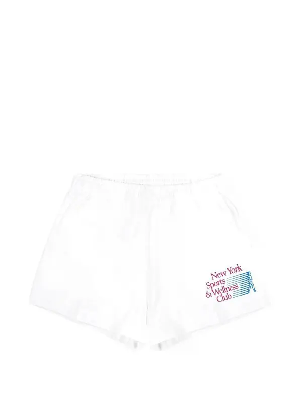 SPORTY & RICH Ny Motion Disco Shorts - White