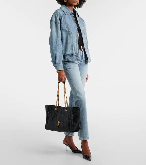 Saint Laurent Niki Medium Leather Tote Bag