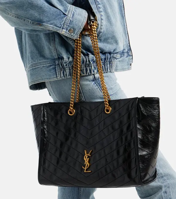 Saint Laurent Niki Medium Leather Tote Bag