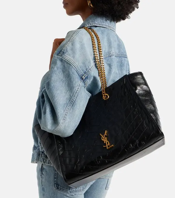 Saint Laurent Niki Medium Leather Tote Bag