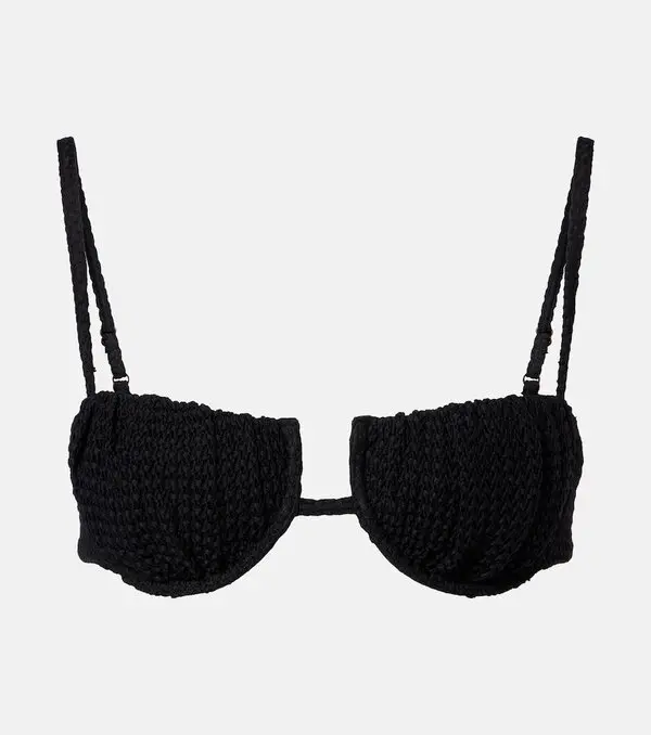 MONTCE Petal Bikini Top - Black