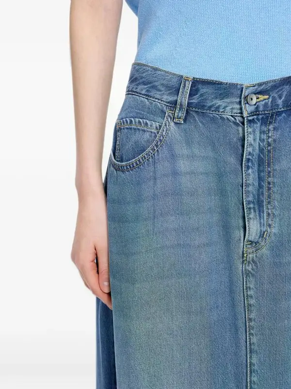 JNBY Logo-patched A-line Skirt