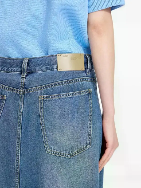 JNBY Logo-patched A-line Skirt
