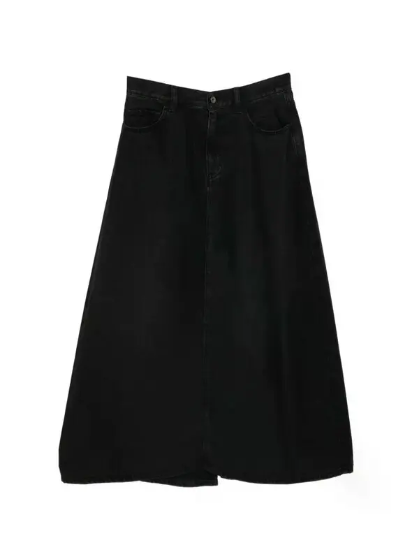 JNBY Logo-patched A-line Skirt - Black