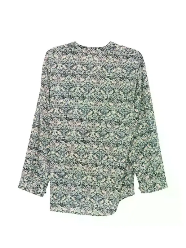 JNBY Floral Print Long Sleeve Blouse