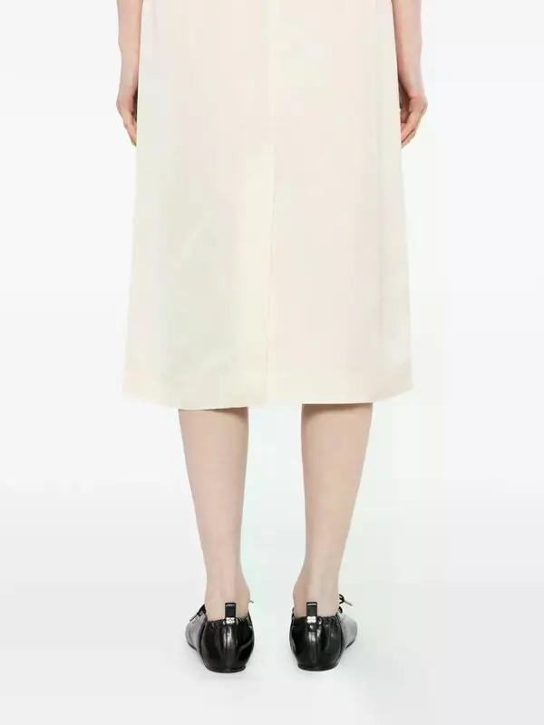 LESS Sleeveless Round Neck Midi Dress With Pockets
