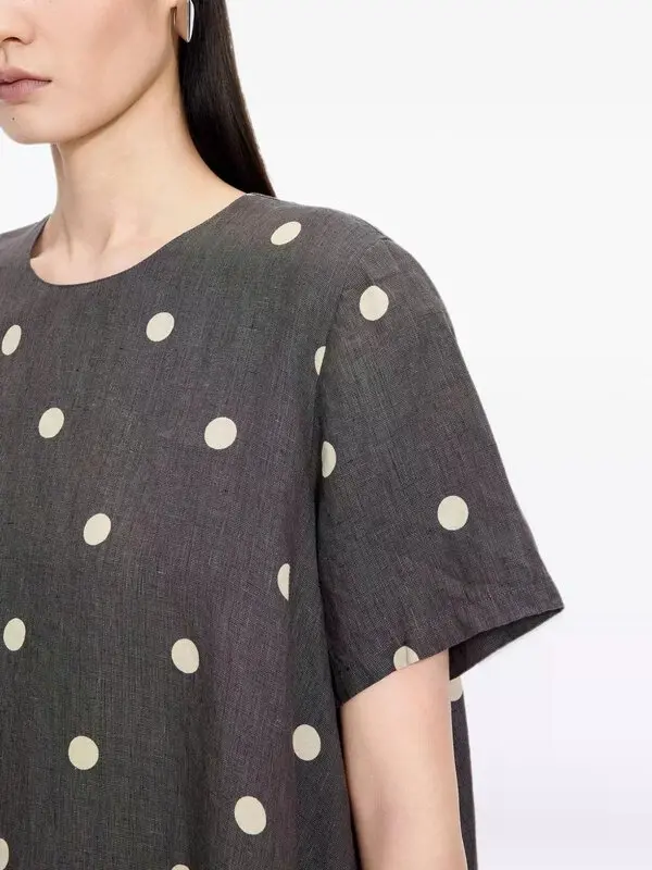 JNBY Polka Dot Mini Dress - Brown