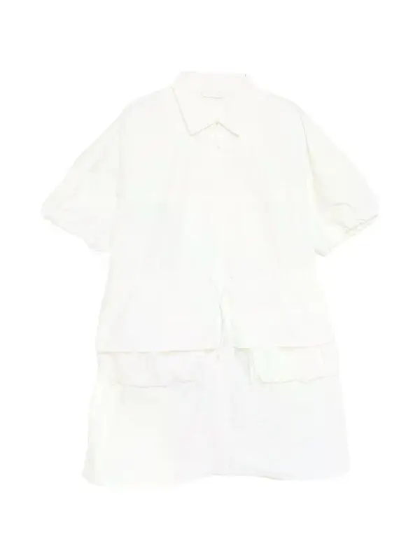 JNBY A-line Short Sleeve Dress With Ruffled Detailing