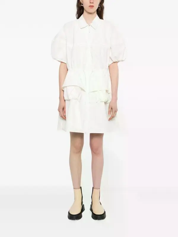 JNBY A-line Short Sleeve Dress With Ruffled Detailing