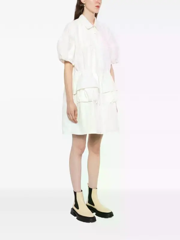JNBY A-line Short Sleeve Dress With Ruffled Detailing