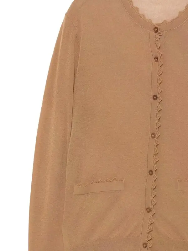 JNBY Scalloped Hem Cardigan - Brown