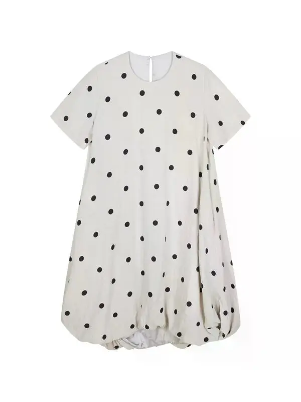 JNBY Polka Dot Puffball Dress - Neutrals