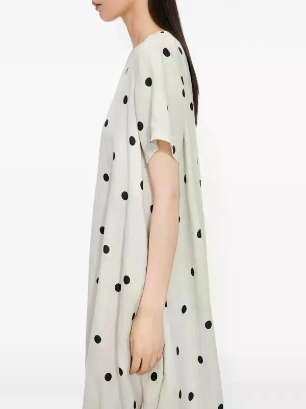 JNBY Polka Dot Puffball Dress - Neutrals