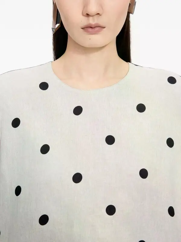 JNBY Polka Dot Puffball Dress - Neutrals