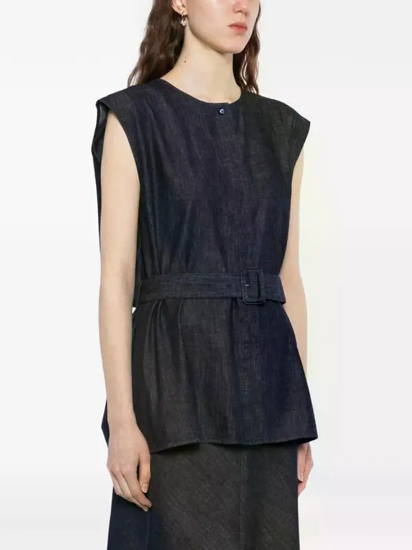 LESS Belted Denim Vest