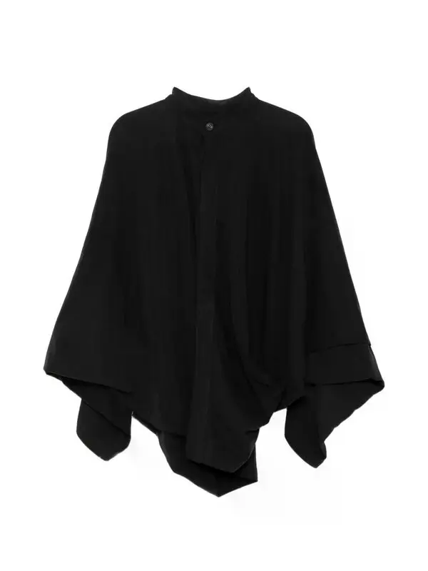 CROQUIS Asymmetric Long-sleeve Shirt - Black