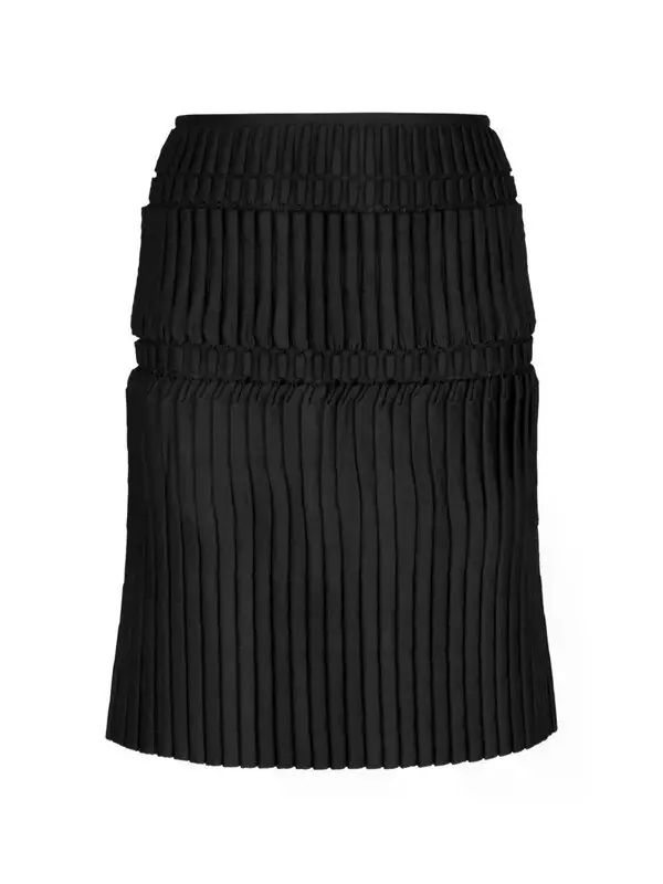 JNBY Geometric Pleated A-line Skirt - Black