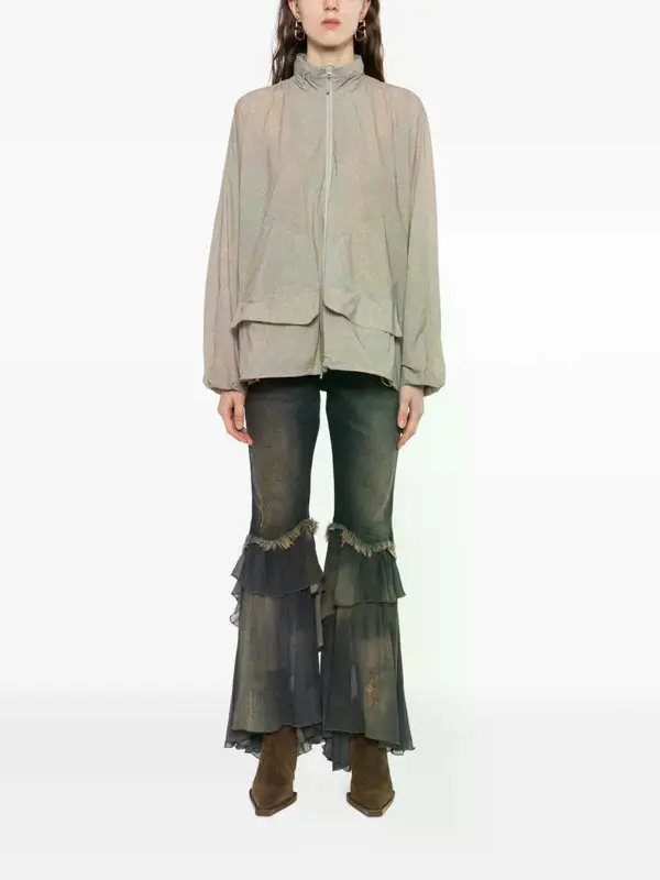 JNBY Floral-print Oversized Hooded Jacket - Neutrals